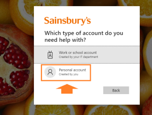 Reset Credentials for OurSainsburys Login Account - OurSainsburys